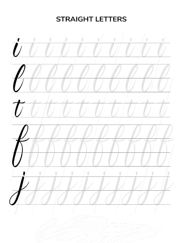 Small Brush Pen Practice Sheets - Lettering Daily | PDF