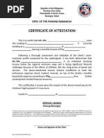 Certificate of Attestation Editable Form | PDF
