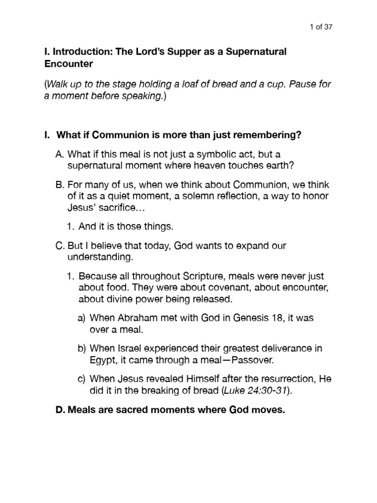 Communion Message Heiser chad | PDF | Eucharist | Jesus