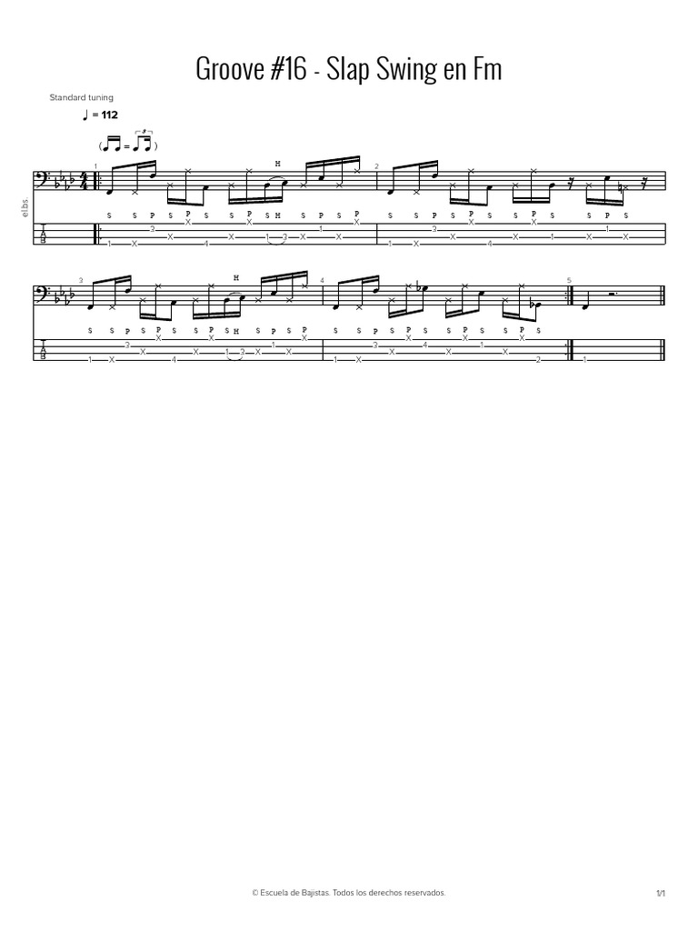 #16 - Slap Groove Con Swing en FM - Tabs - EDB | PDF