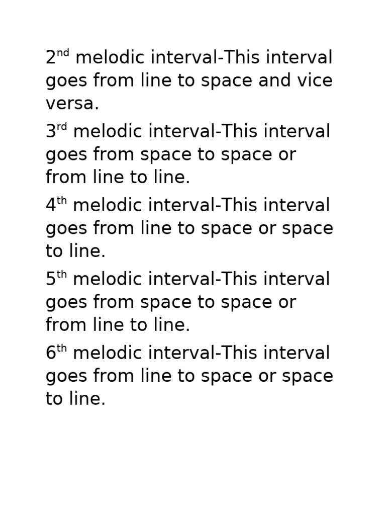 Melodic Intervals | PDF