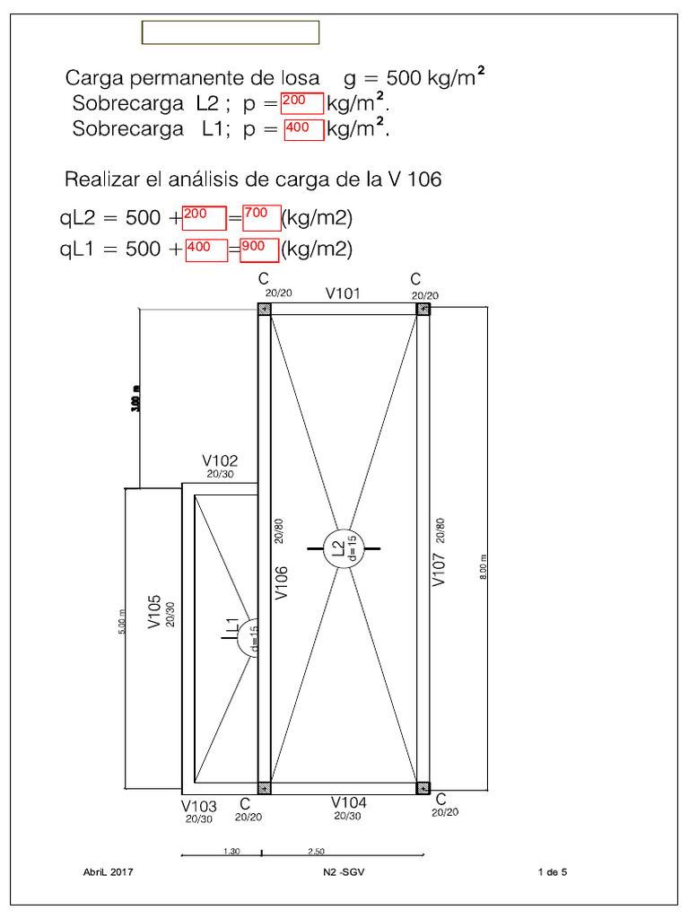 Ejemplo de Reacciones en Vigas-Solicitaciones-Dimensionado A Flexion Simple | PDF