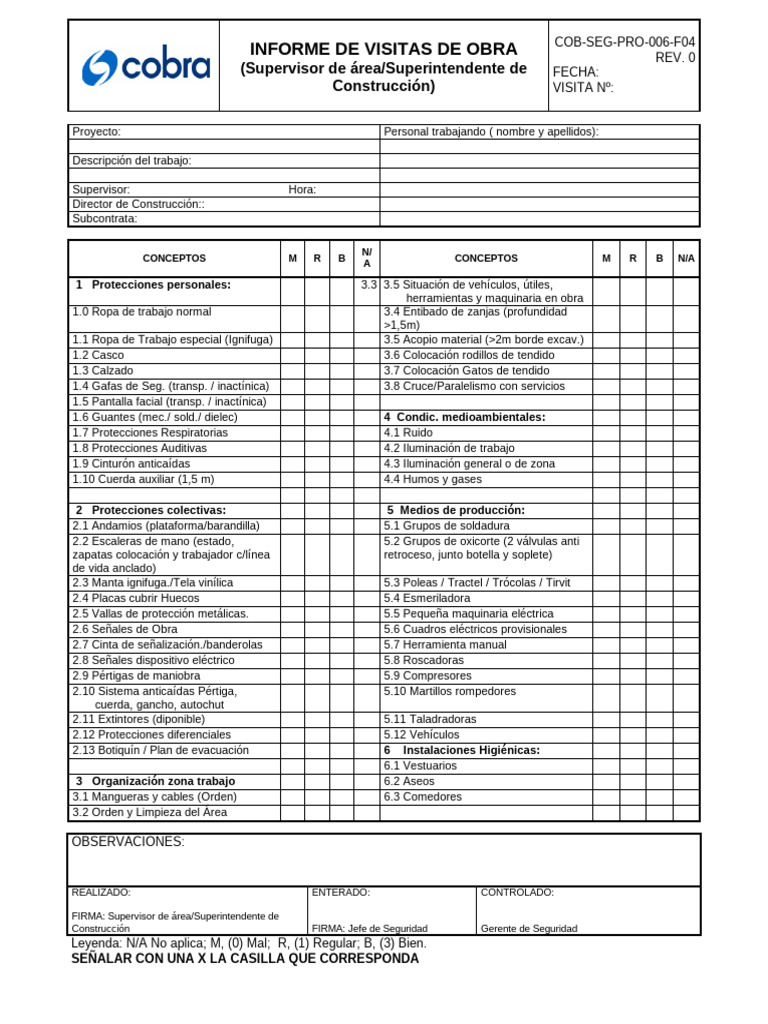 Cob-Seg-Pro-006-F04 Rev. 0 - Construccion | PDF | Soldadura | Construcción