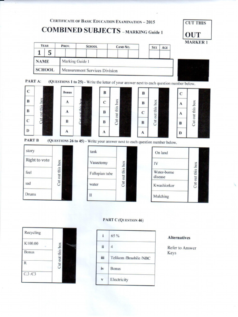 CS Marking Key | PDF