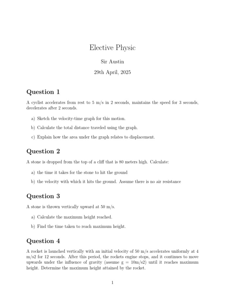 Physics Vacation | PDF