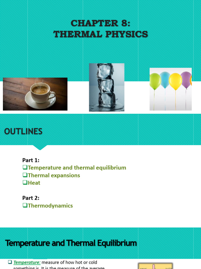 Chapter 8 - Thermal Physics | PDF | Heat | Temperature