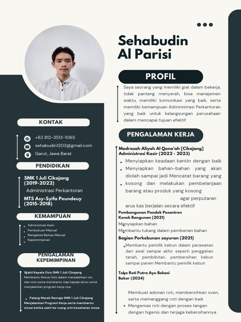 Pengalaman Kerja Sehabudin Al Parisi | PDF