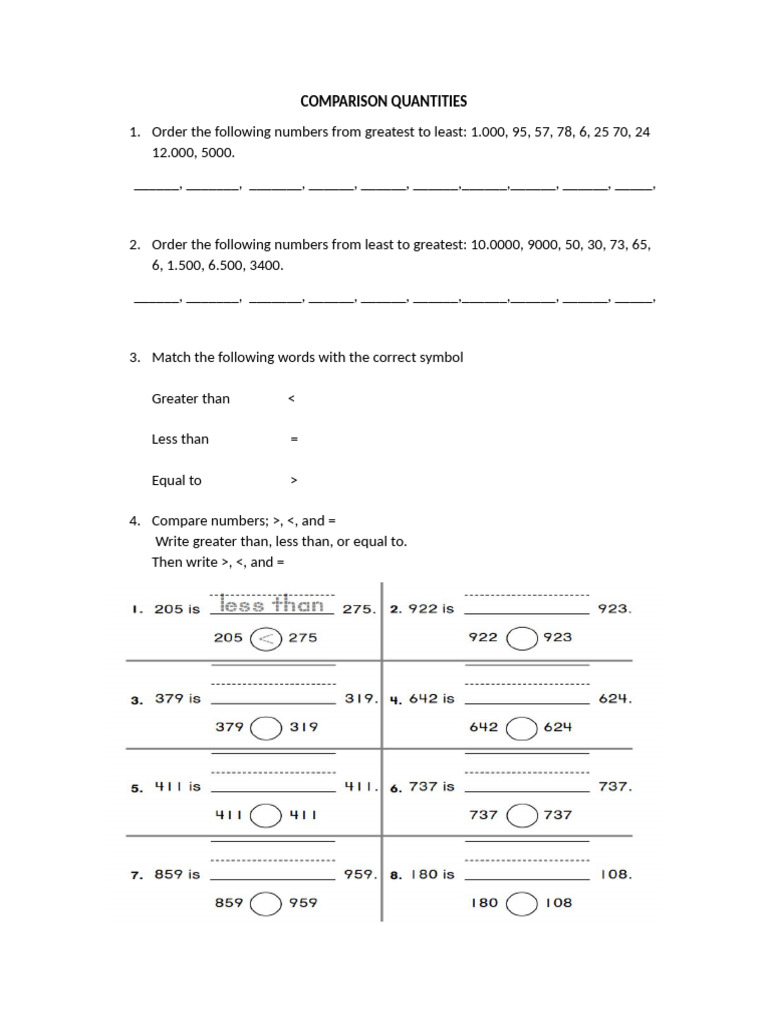Compare Quantities | PDF