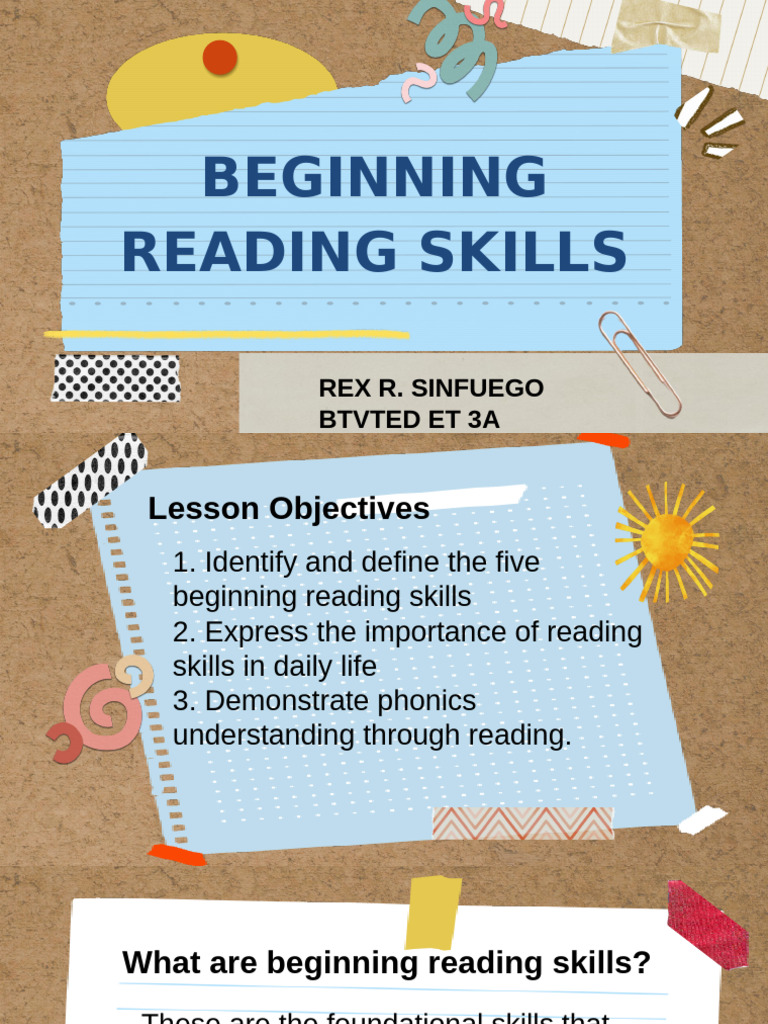 Essential Beginning Reading Skills | PDF