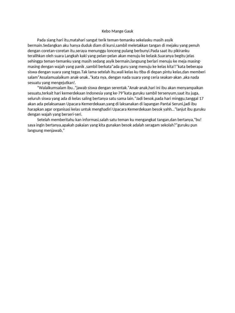 Kebo Mange Gauk | PDF