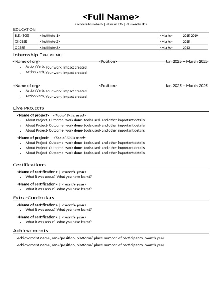 Simple One Page Template 2_AceMBA | PDF