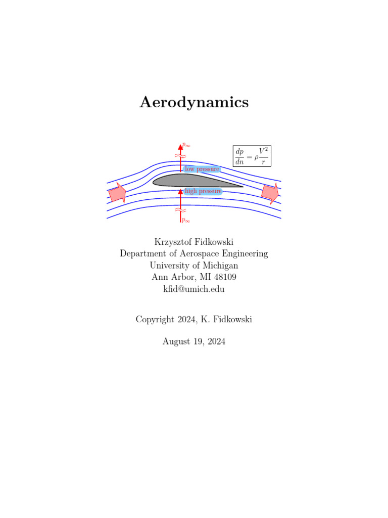 Aerodynamics Notes Umich | PDF | Gases | Fluid Mechanics