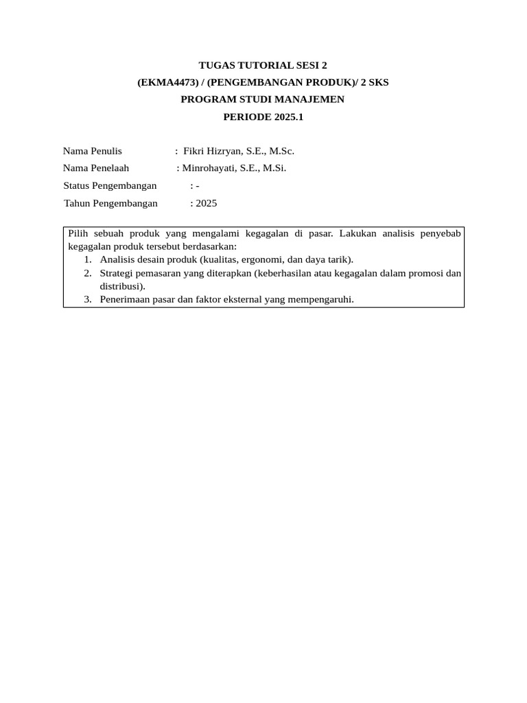 Ekma 4473 Tugas 2 Gede Rendika | PDF