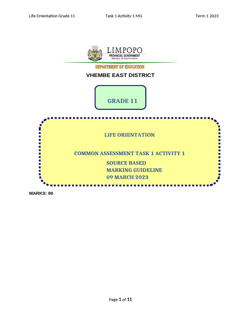 Final GR 11 Lo Task 1 Memo | PDF | Self Esteem | Learning