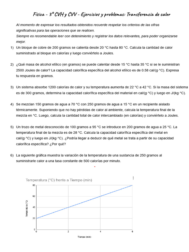 Ejercicios+y+Problemas +Transferencia+de+Calor (1) | PDF