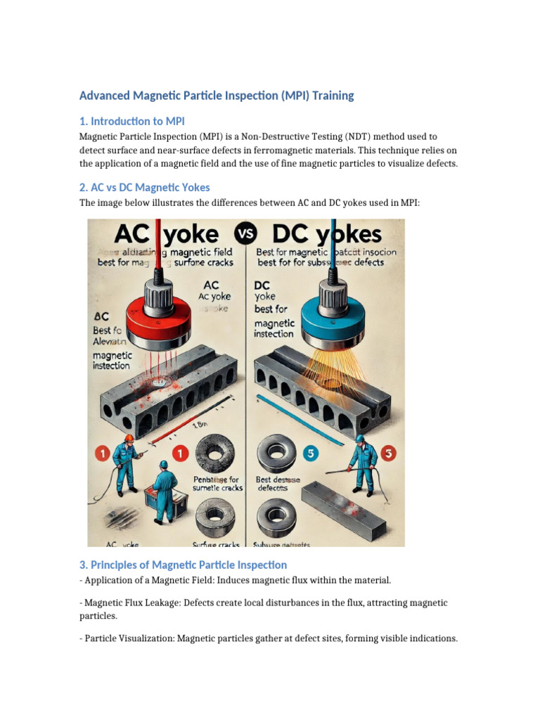 Advanced Magnetic Particle Inspection Training | PDF