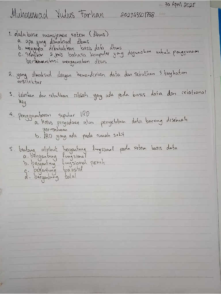 Muhammad Yulius Farhan 202343501788 | PDF