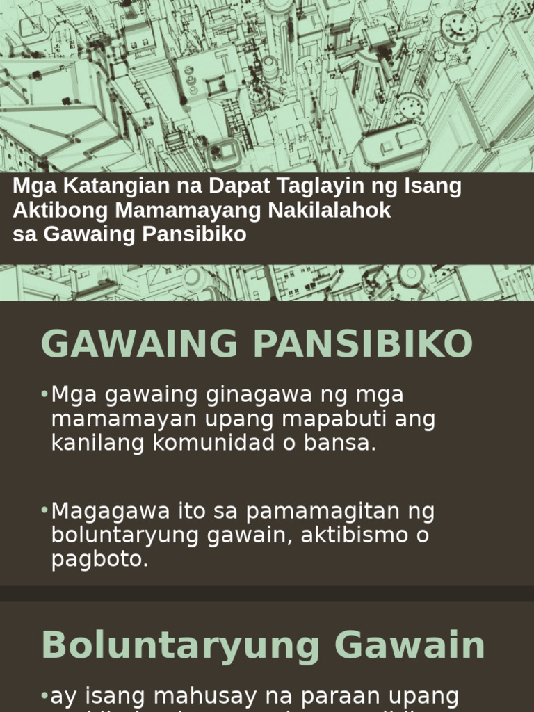 Gawaing Pansibiko | PDF