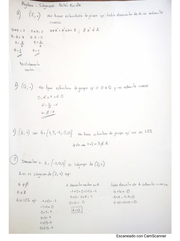 Algebra - Subgrupos | PDF