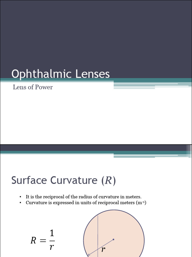Lens Powers 2019 Updated B 1 | PDF | Curvature | Optics