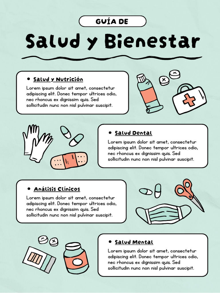 Cartel Póster Consejos Bienestar y Salud Ilustrativo Blanco - 20250519 ...
