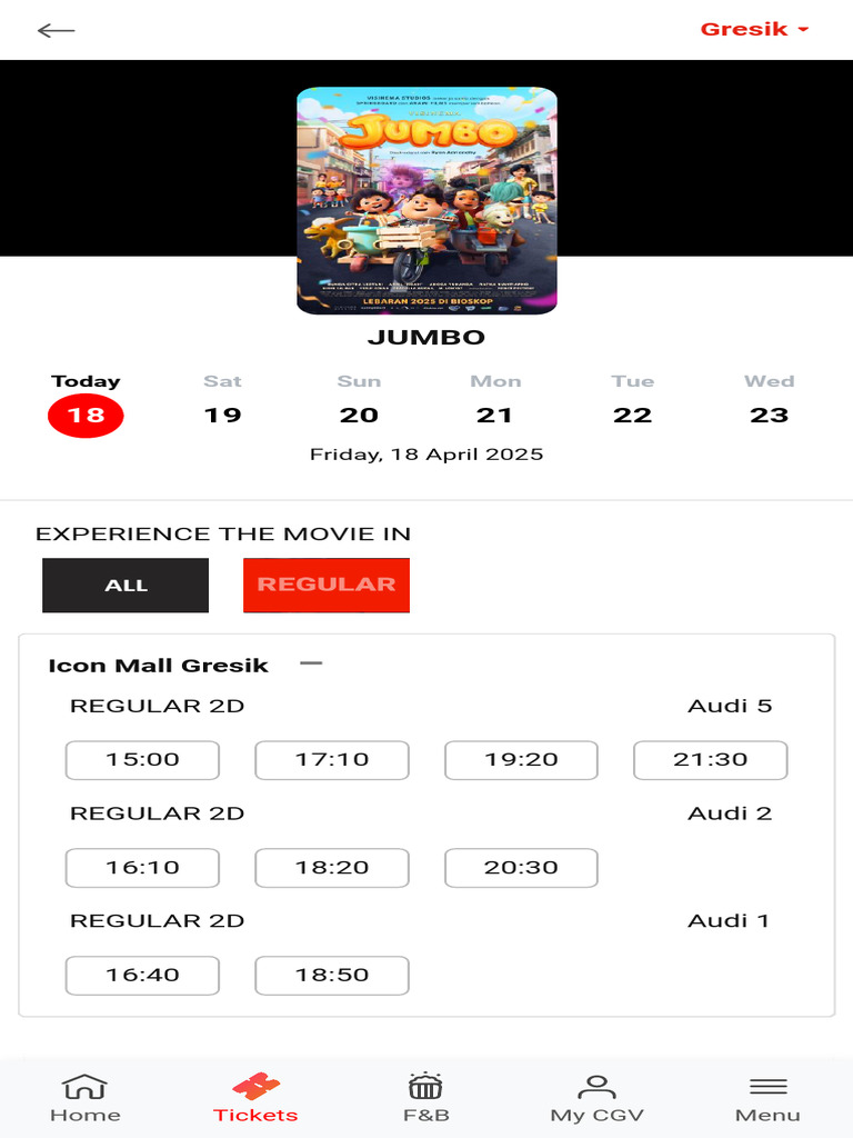 Jadwal Tayang Film JUMBO - CGV Cinemas | PDF