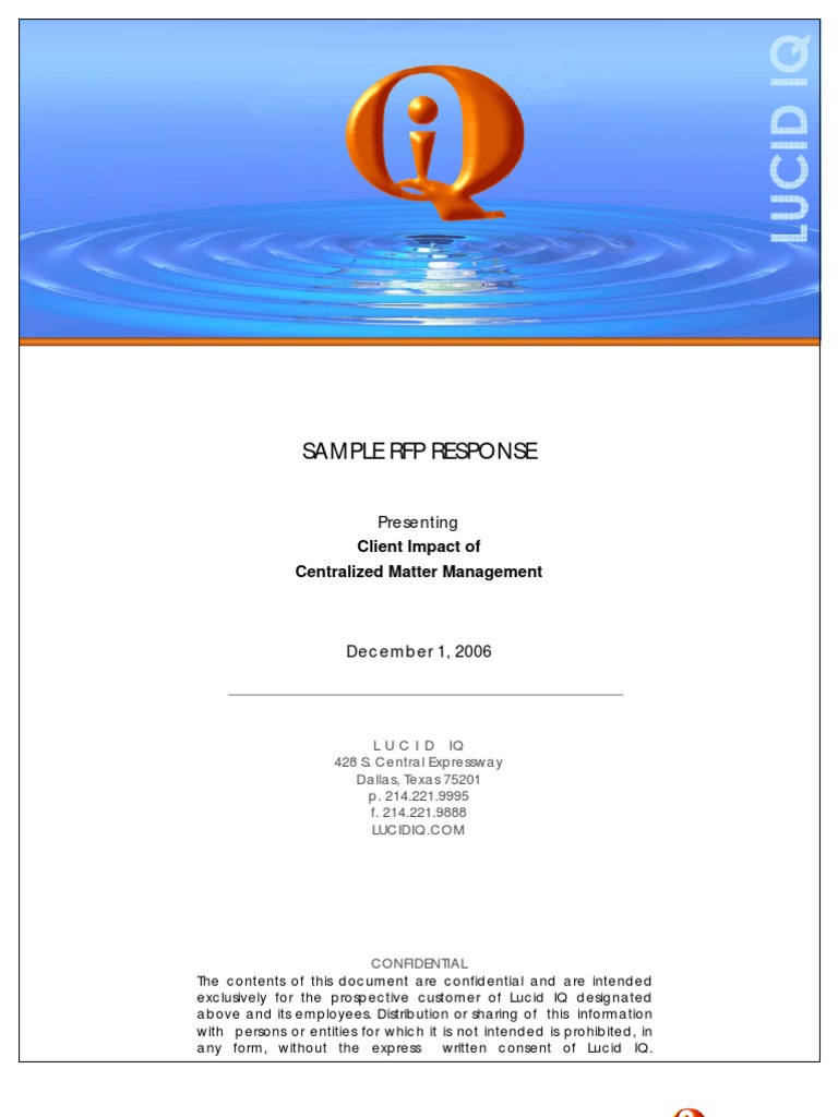 RFP Client Response | PDF | Computer Security | Security