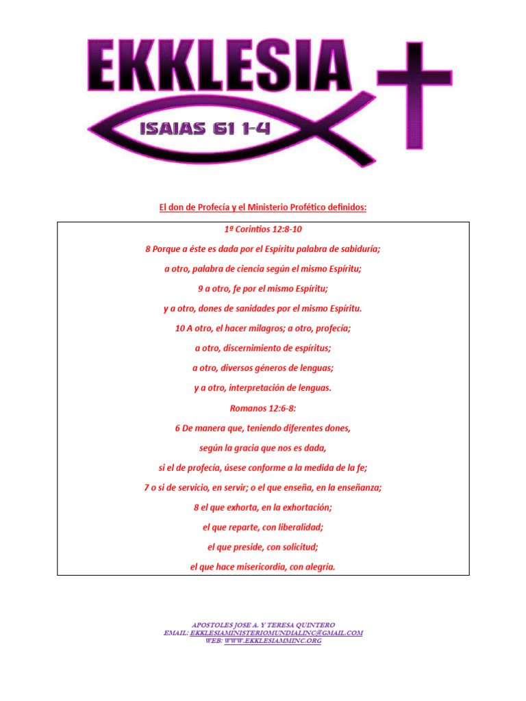 Definición y Niveles del Don de Profecía | PDF | Profecía | Biblia