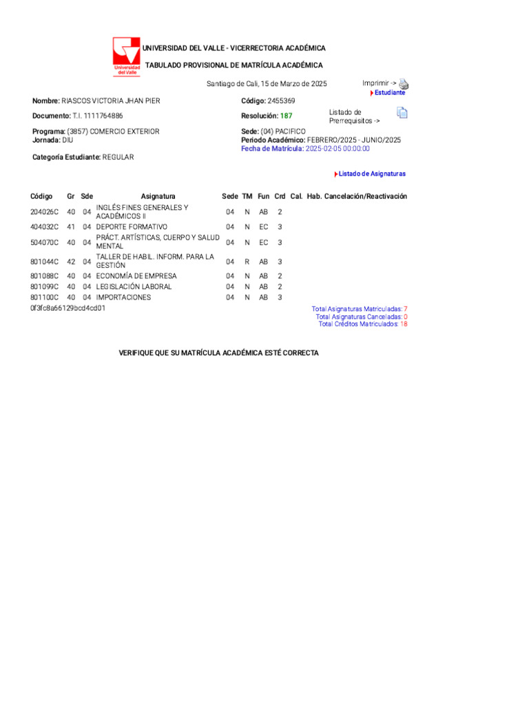 Sistema de Registro Académico y Admisiones | PDF