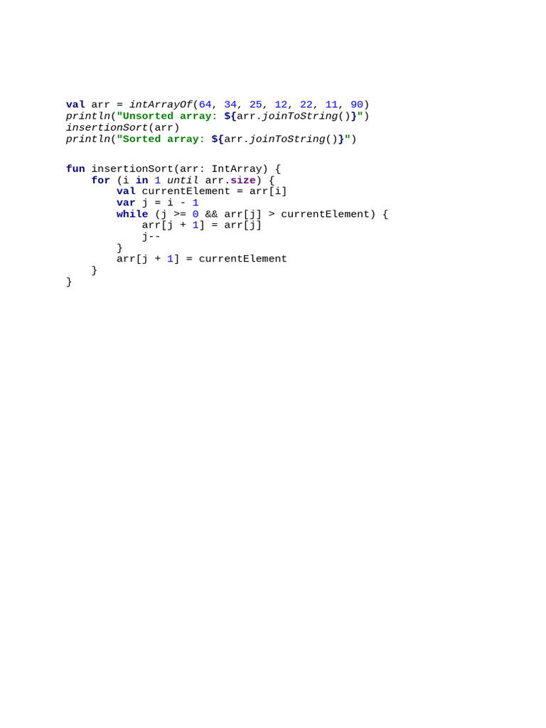 Insertion Sort | PDF