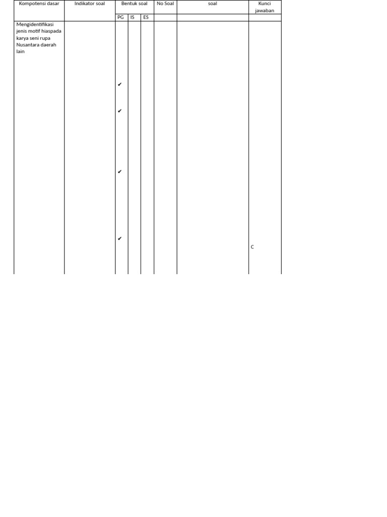 TABEL PJOK (AutoRecovered) | PDF