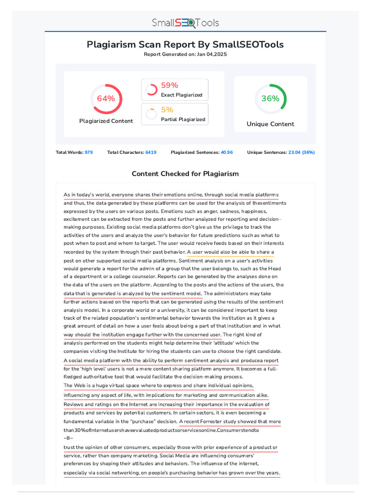 SmallSEOTools Plagiarism Report | PDF | Social Media | Popular Culture ...
