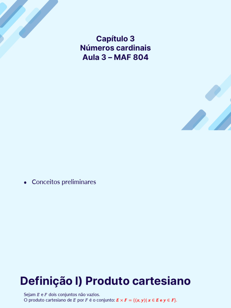 Aula 3 - MAF 804 -2025 | PDF | Função (Matemática) | Conjunto (Matemática)