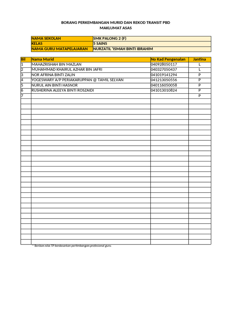 Borang Transit | PDF
