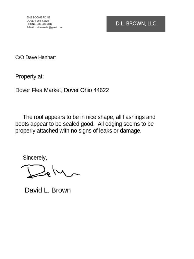 Letter For David Hanhart - Dover Flea Market Dover 042023 | PDF