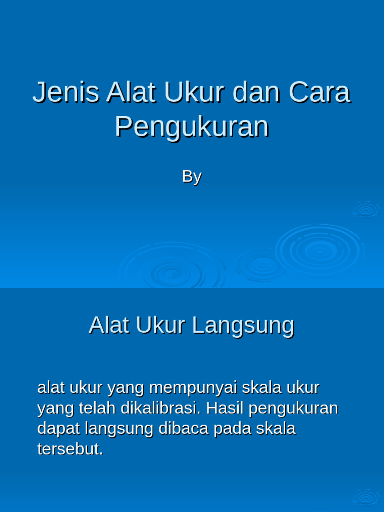 Jenis Alat Ukur Dan Pengukuran | PDF