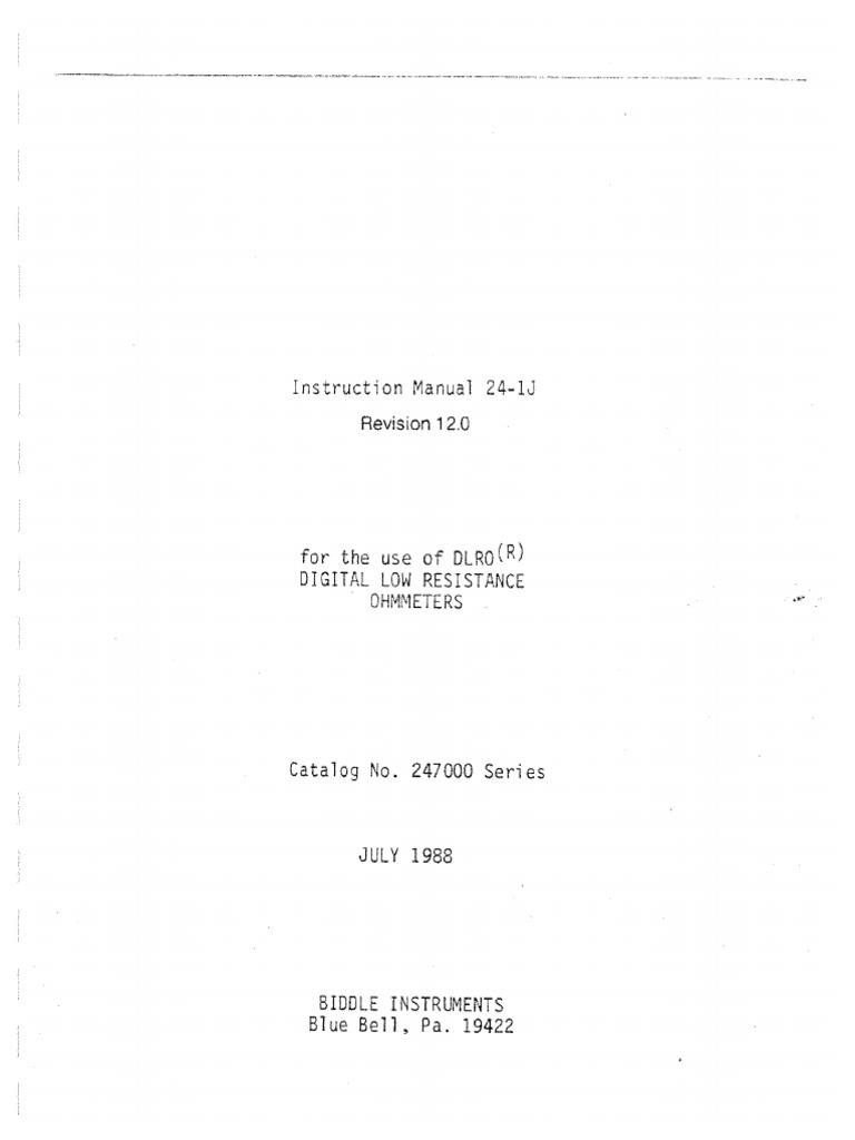 BIDDLE 247000 Series | PDF