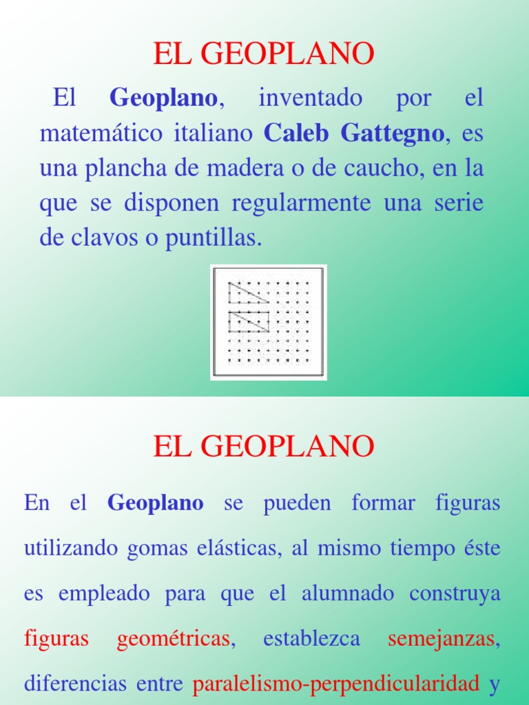 Uso y definición del geoplano en educación | PDF | Geometría ...