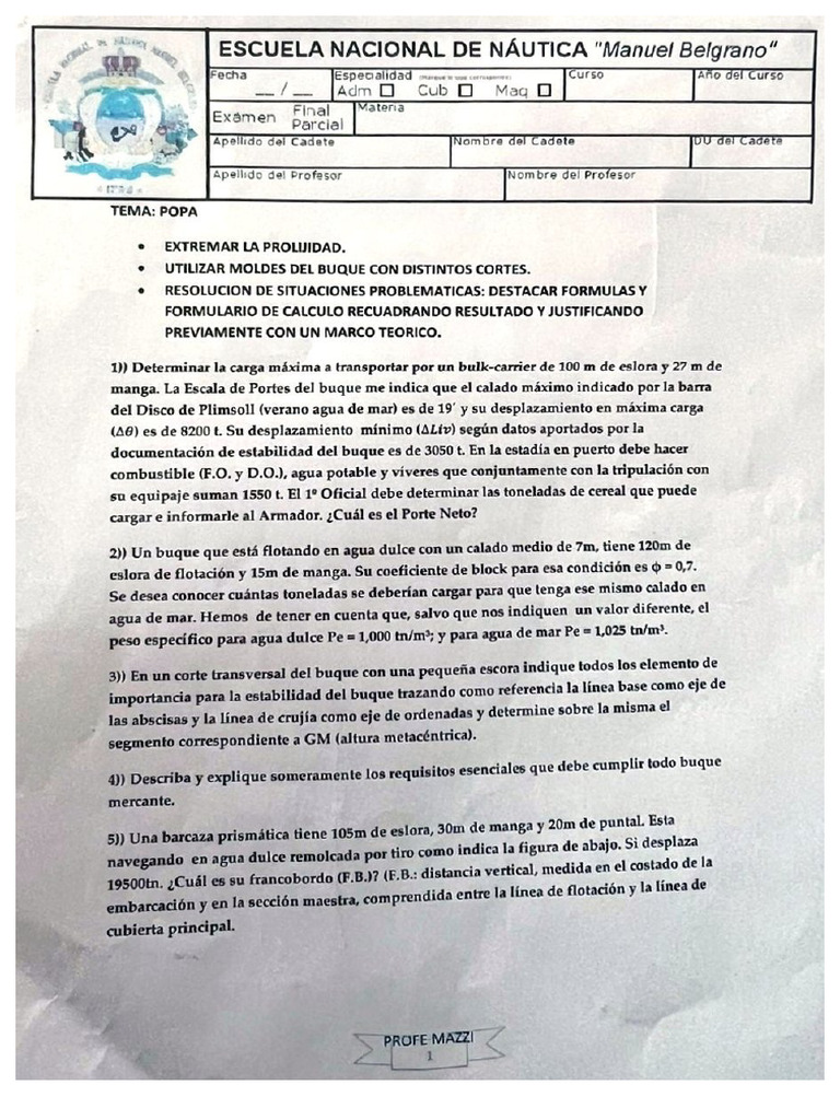 CN Modelos 1° Parcial Dados Por El Profesor | PDF
