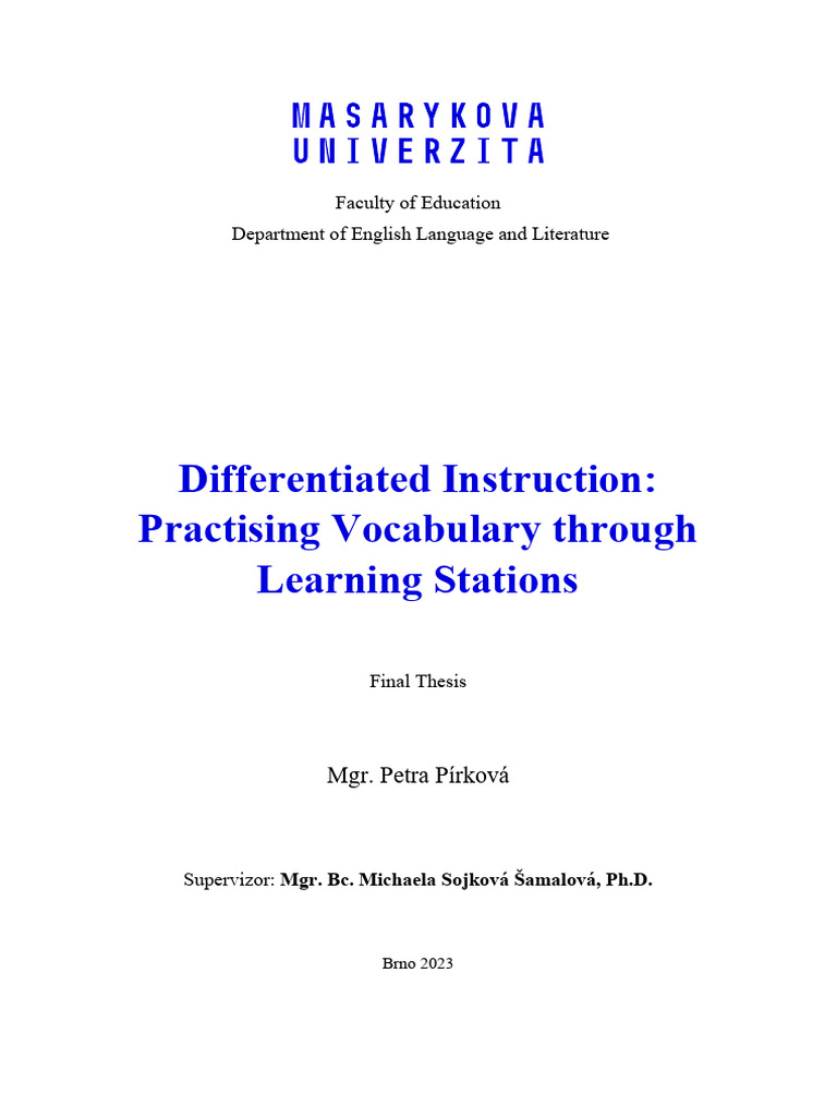 Differentiated_Instruction_-_Learning_Stations | PDF | Differentiated Instruction | Learning