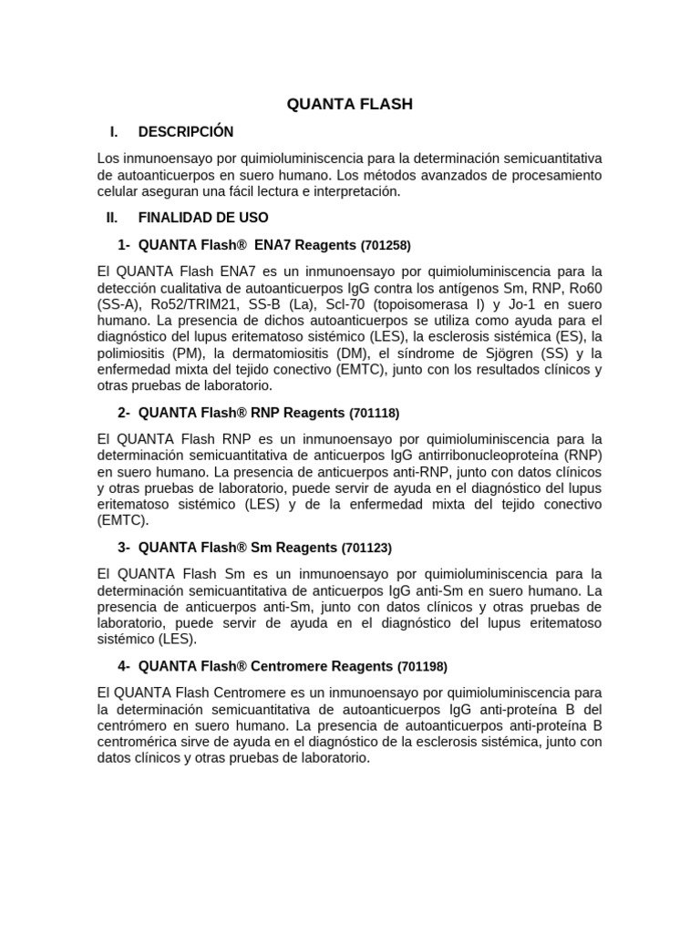 Infor. Tec - Quanta Flash | PDF | Enfermedad autoinmune | Inmunología