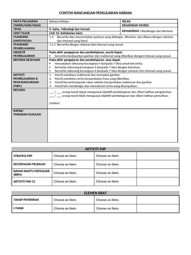 Tahun 4 Tema 6 (Unit 16 - Unit 18) | PDF