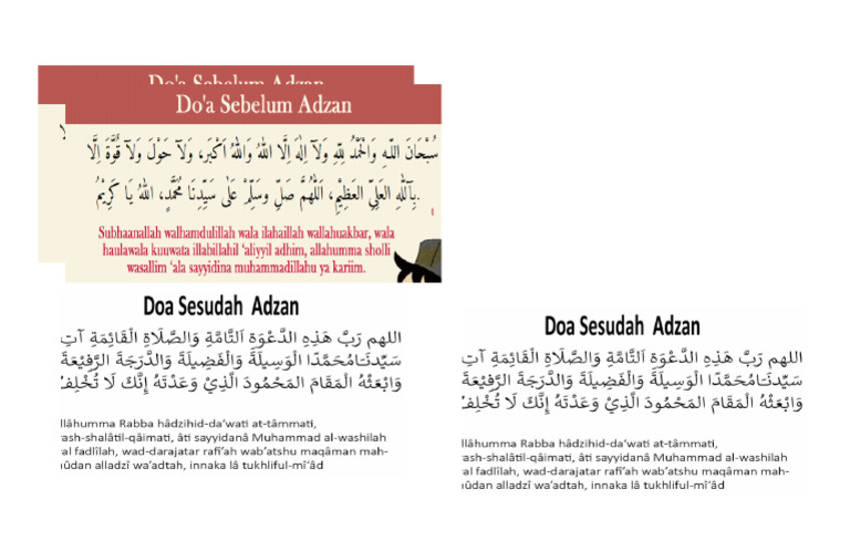 Doa Adzan | PDF