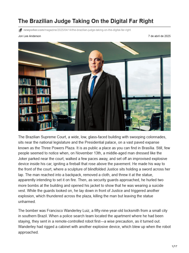 newyorker.com-The Brazilian Judge Taking On the Digital Far Right | PDF ...