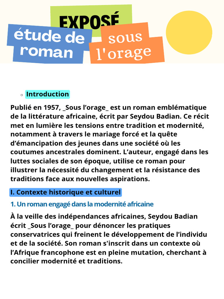 Tensions entre tradition et modernité | PDF | Romans | Mariage