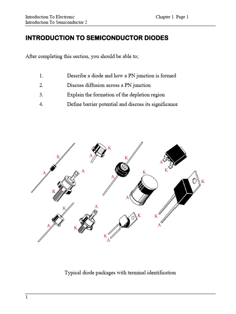 1b - Introduction Semi Conductor - Diodes | PDF | P–N Junction | Diode