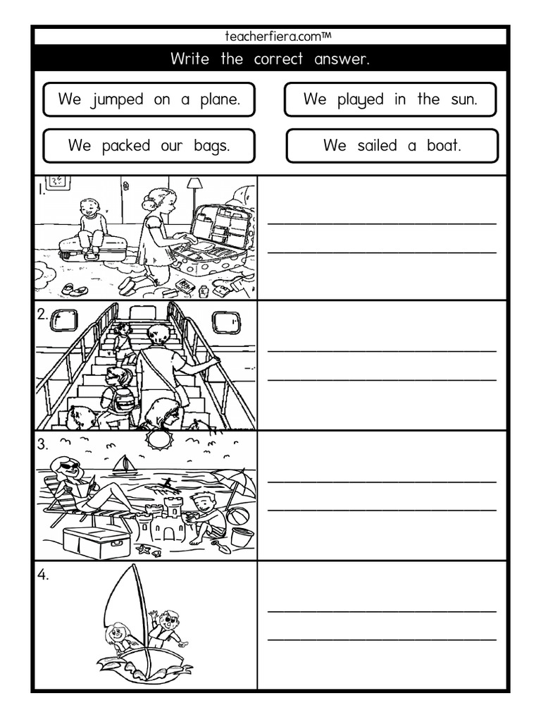 9 On Holiday Worksheets | PDF
