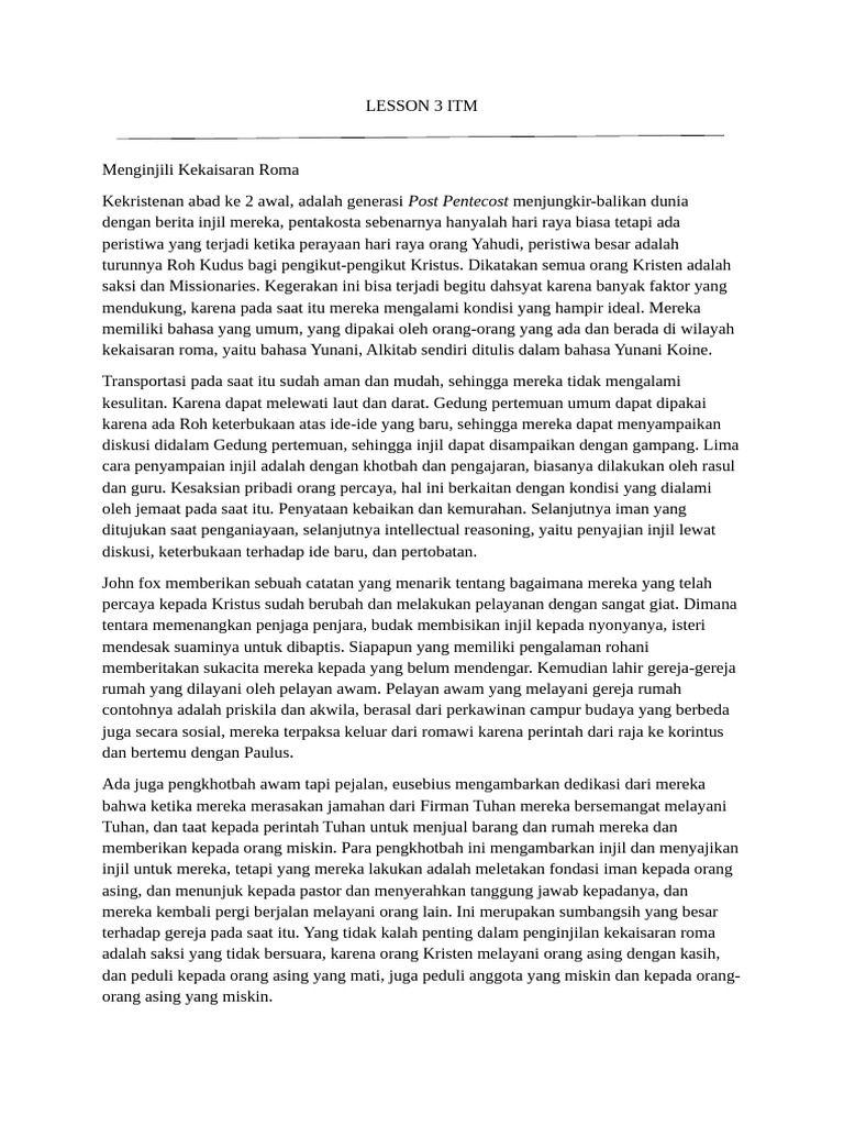 LESSON 3 ITM | PDF
