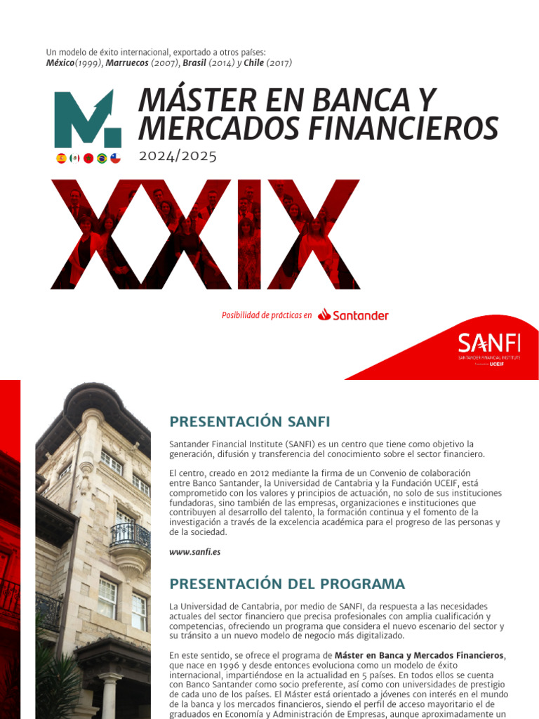 Folleto MBMF XXIX | PDF | Bancos | Universidad