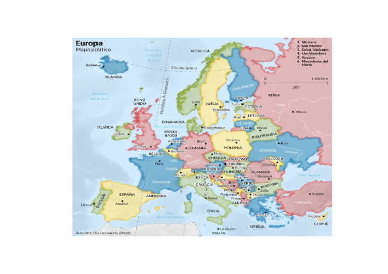 Mapa Politico de Europa | PDF